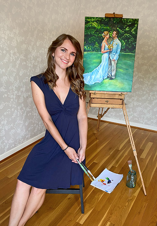 Live Wedding Painting St. Louis - Laura, the Wedding Painter